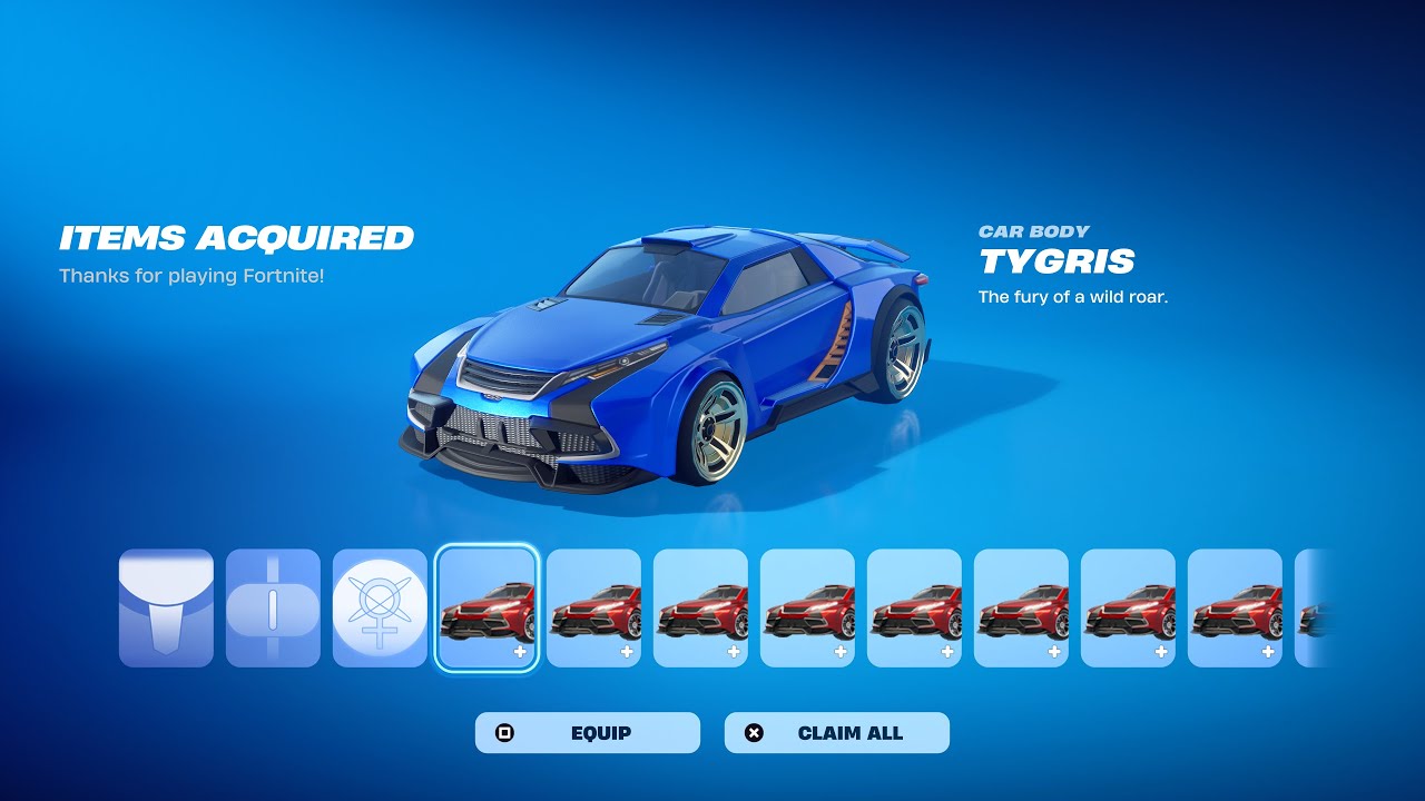 HOW TO GET TYGRIS CAR BODY IN FORTNITE ROCKET LEAGUE! - YouTube