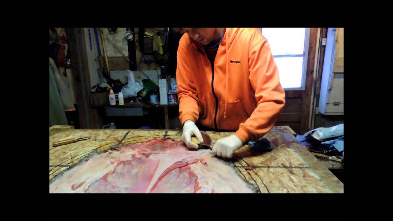 Beaver Fleshing part1 Ulu knife - YouTube