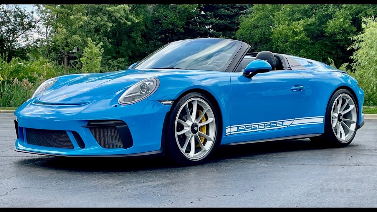 2019 Porsche 911 Speedster in Mexico Blue - Chicago Motor Cars - YouTube