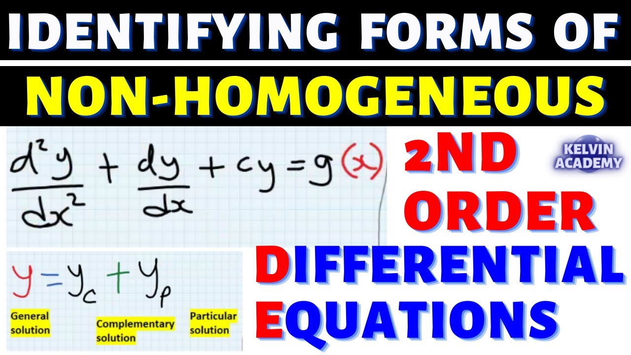 Watch This Before You Solve 2nd Order Non Homogeneous ODEs - YouTube