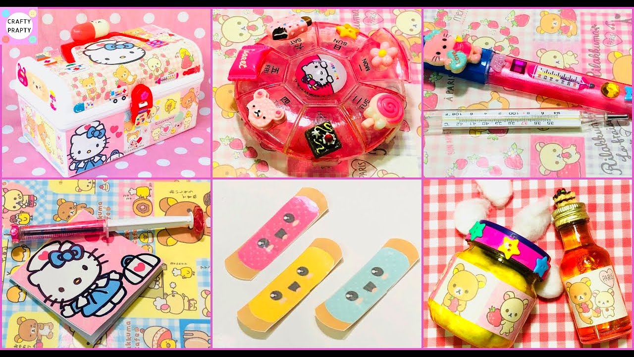 DIY Kawaii MEDICAL SUPPLIES / DIY Kawaii First aid box Supplies / DIY ...