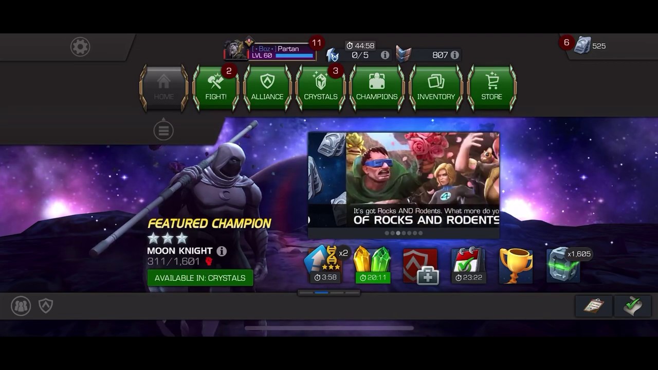 Amazing Legendary Crystal Opening - MCOC Marvel Contest of Champions ...