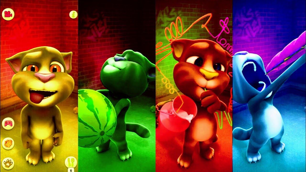 my talking tom Colors game video - YouTube