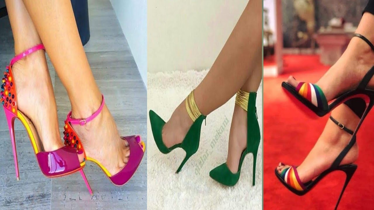 Latest Collection High Pencil Heel Sandals Shoes Pumps ladies - YouTube