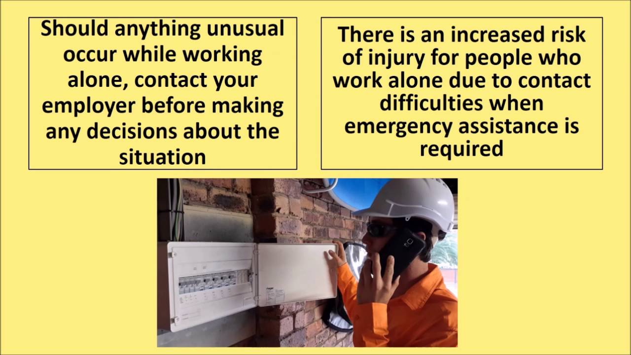 Toolbox Talk - Working Alone (098) - YouTube