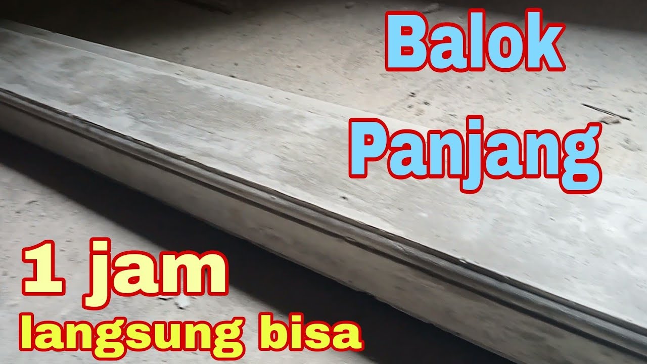 membuat balok ukuran 20 cm x 2 m - YouTube