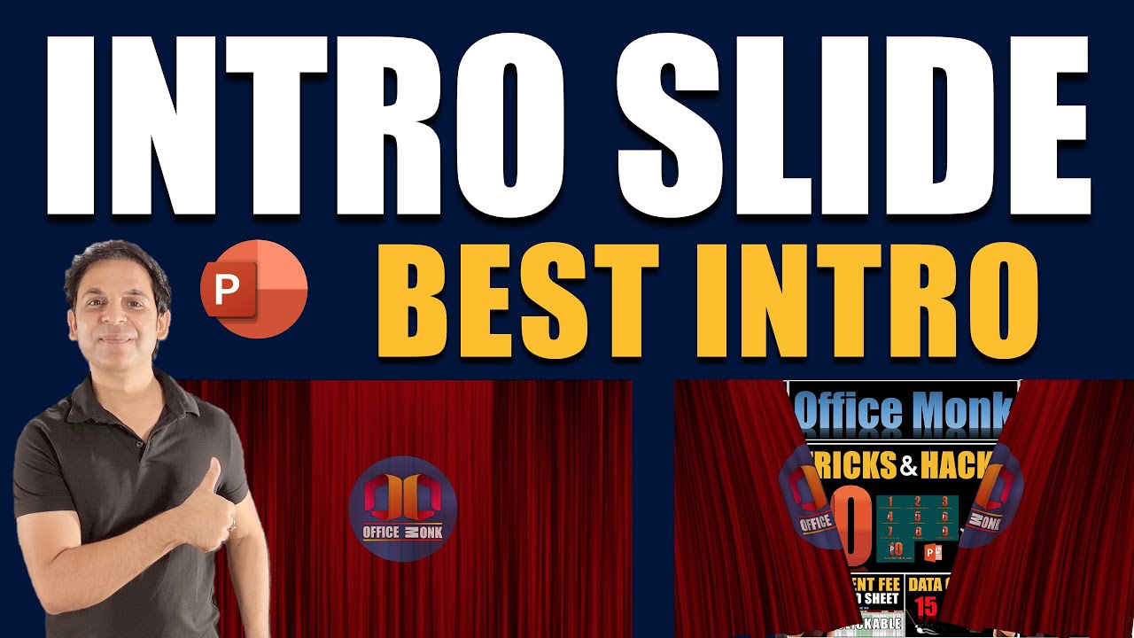 Best Ever Intro Slide in PPT / Create the Fanciest PowerPoint Intro ...