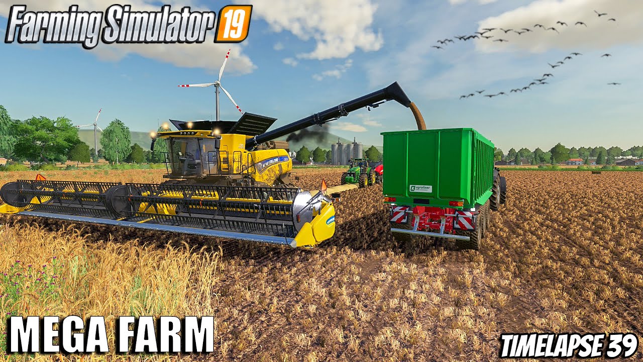 I Harvested a NEW FIELD and Plowing the Area | MEGA FARM Challenge | FS ...