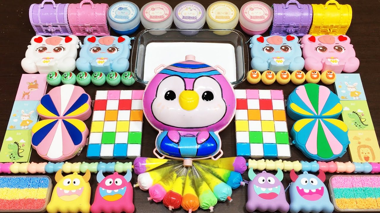 RAINBOW Slime !!!Mixing random into GLOSSY slime🌻🌻🌻Satisfying LaLa ...