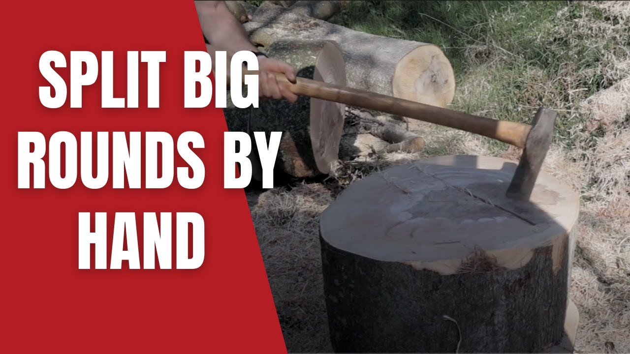 How To Hand Split Big Rounds of Fire Wood With An Axe - Hultafors ...