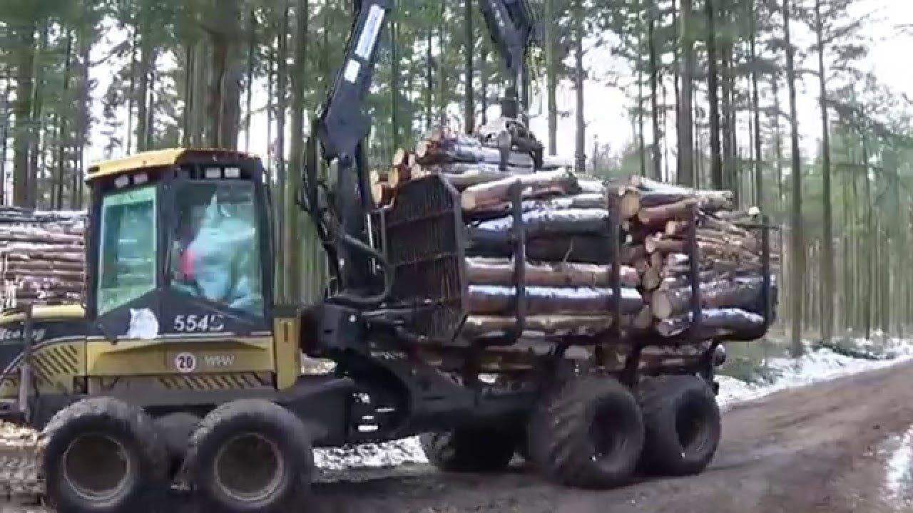 CAT 554 D Ecolo WFW HOUT UITRIJDEN BOSWACHTERIJ GEES DRENTHE - YouTube