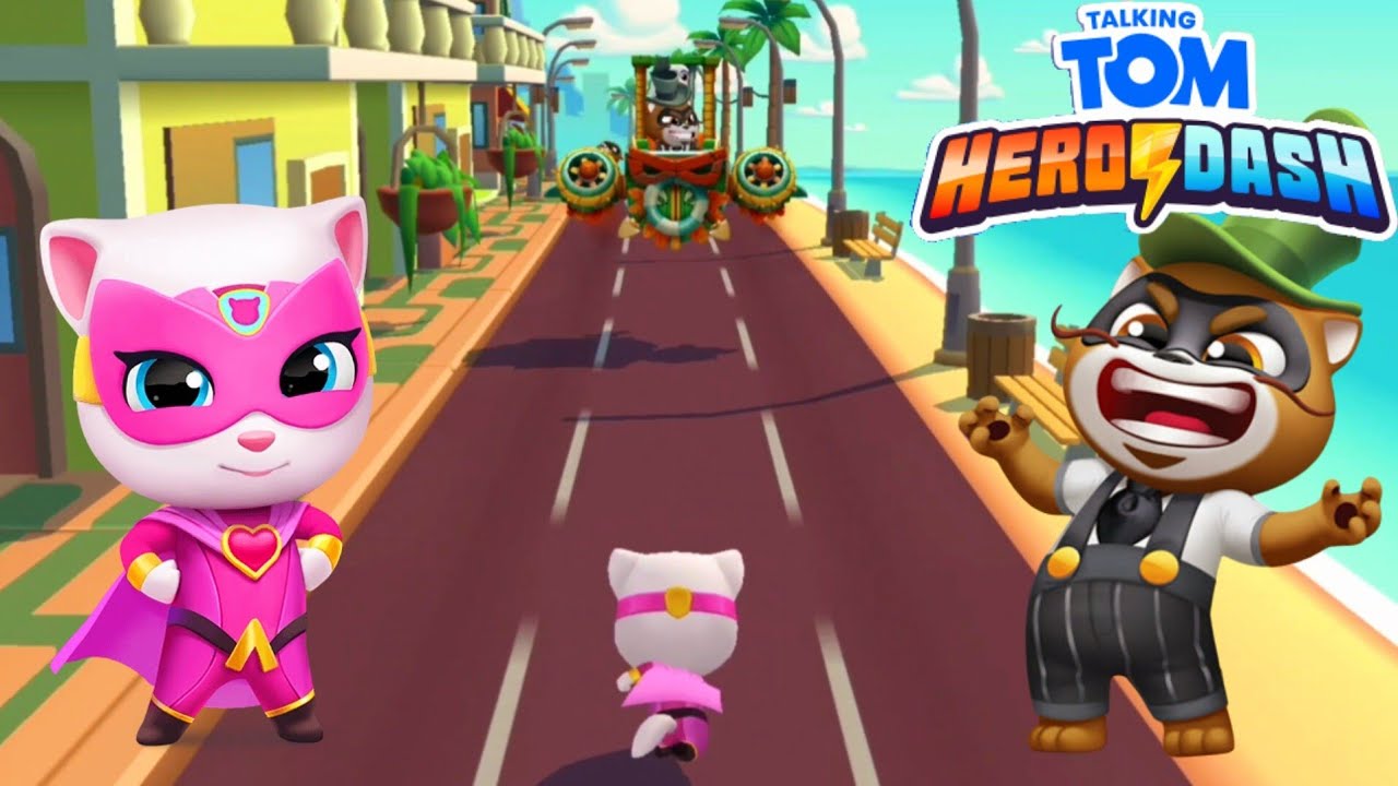 Super Angela on a Mission to Defeat the Raccoon Boss! Talking Tom Hero ...
