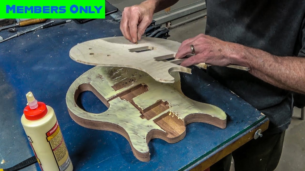 Attaching The Top And Back Plates On The Solid And Hollow Body Guitars ...