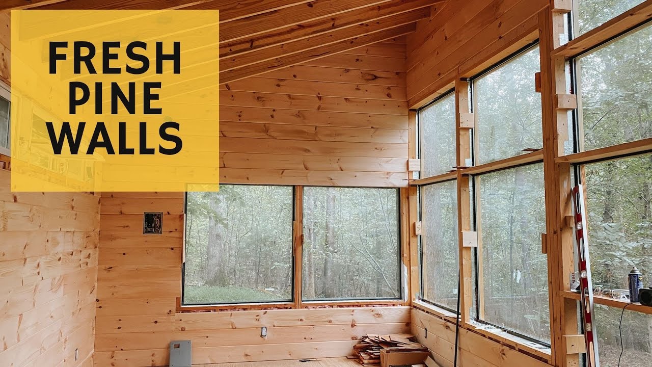 Pine Walls are DONE - Cabin Build Ep.42 - YouTube
