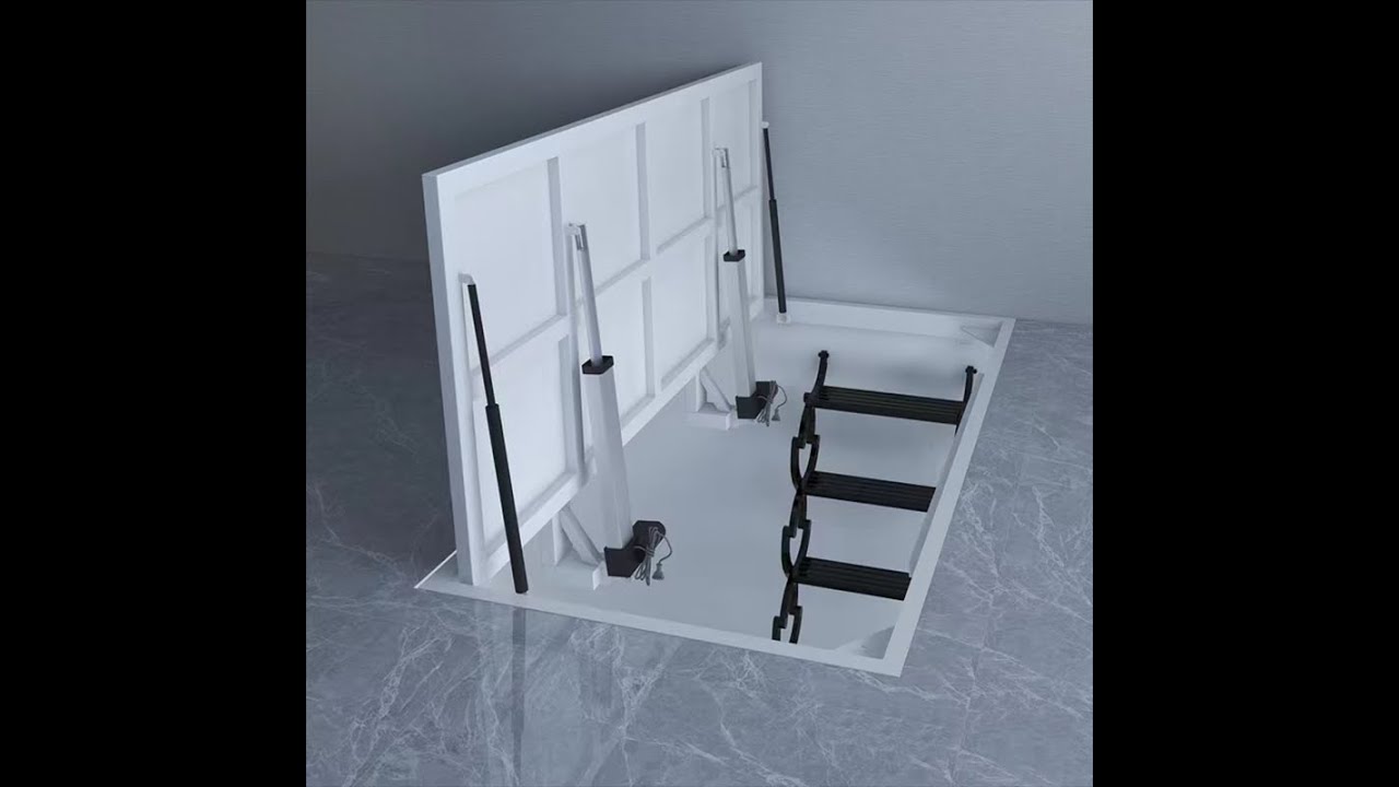Electric Basement Hatch Kit Custom sized - YouTube