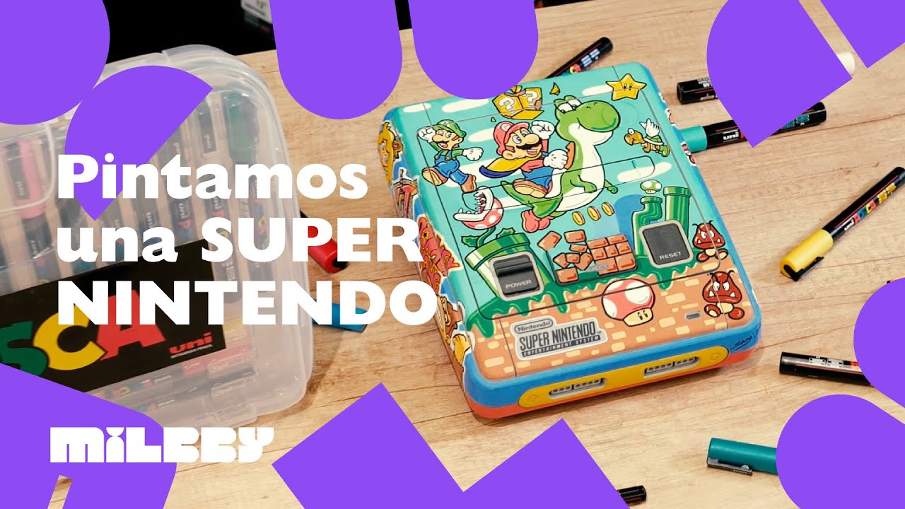 SUPER NINTENDO CUSTOM CON POSCA | Milbby #posca #nintendo - YouTube
