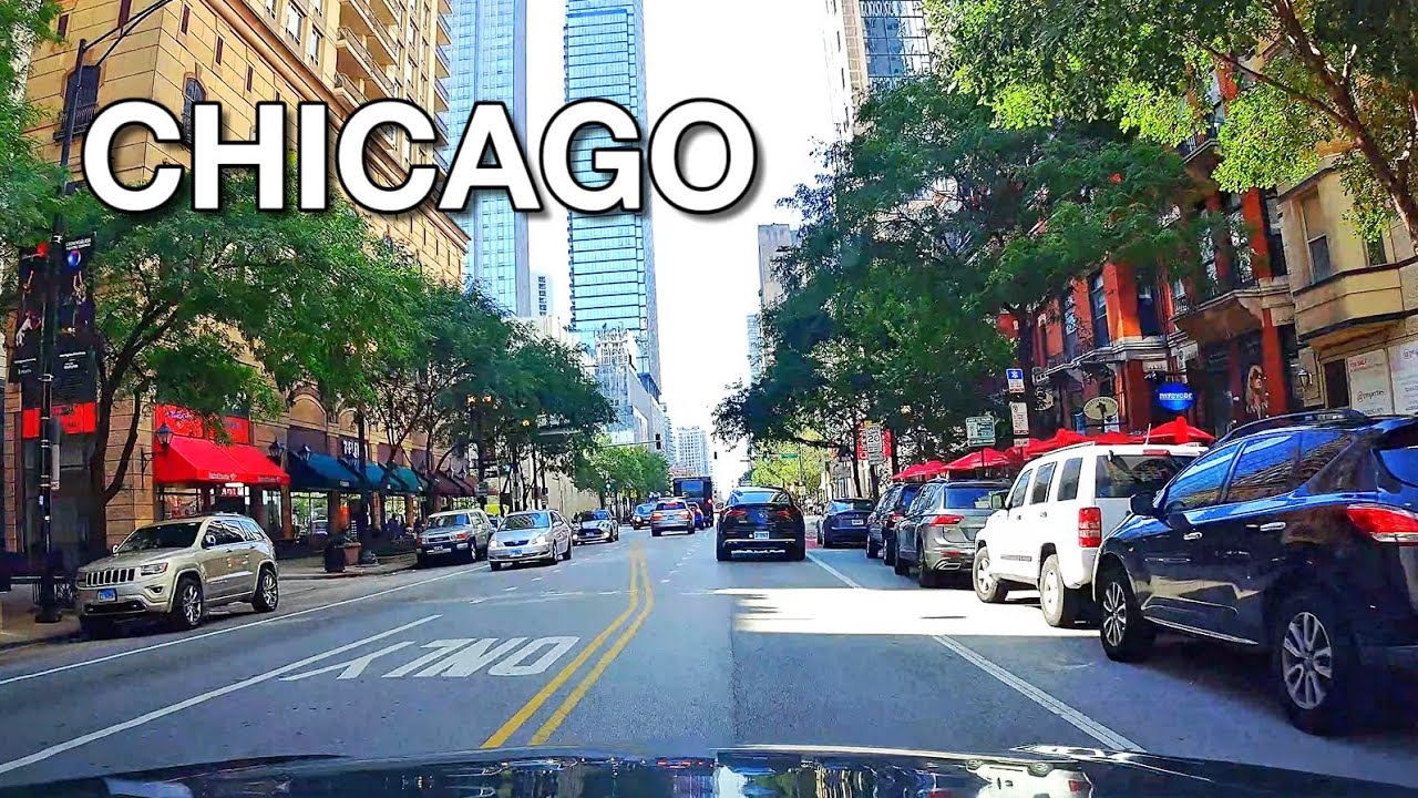 Chicago driving tour / Chicago Downtown / driving Chicago, Illinois ...