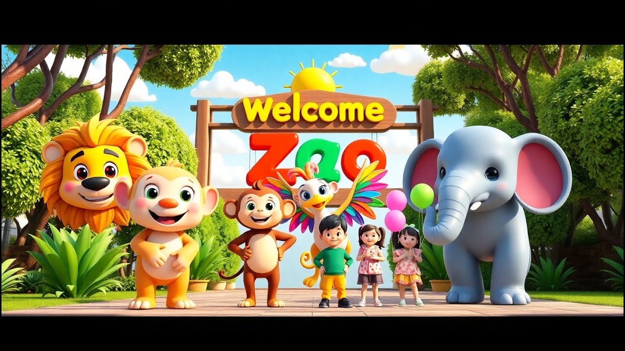 Zoo Animals Song for Kids | Fun Animal Poem with Sounds & Rhymes | CoCo ...