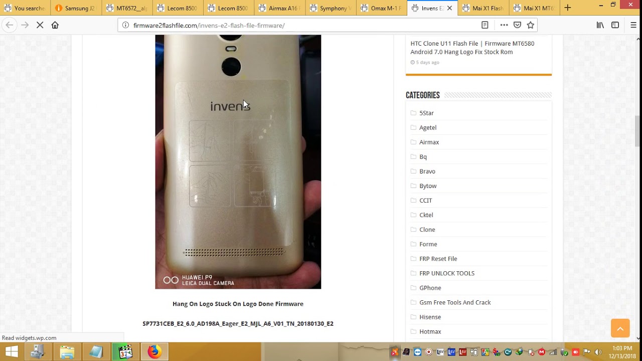 Invens E2 Flash File SPD7731 Hang On Logo Fix Android 6 0 Marshmallow ...