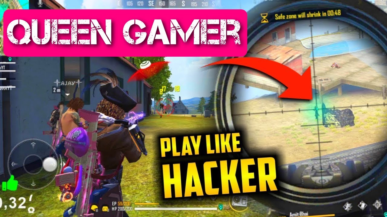 {Queen Gammer} Only head shots Play like hacker Garena Free fire. Must ...