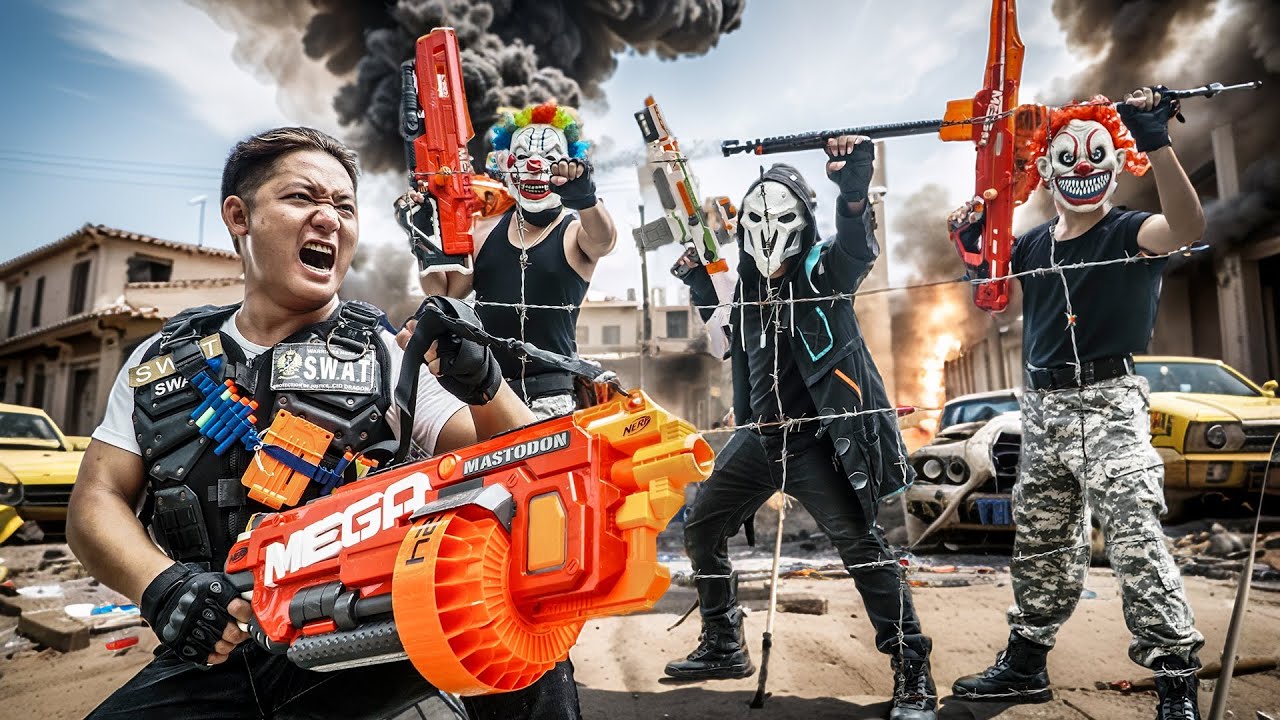LTT Films : Nerf Guns Attack Silver Flash Warriors Fight With Criminal ...