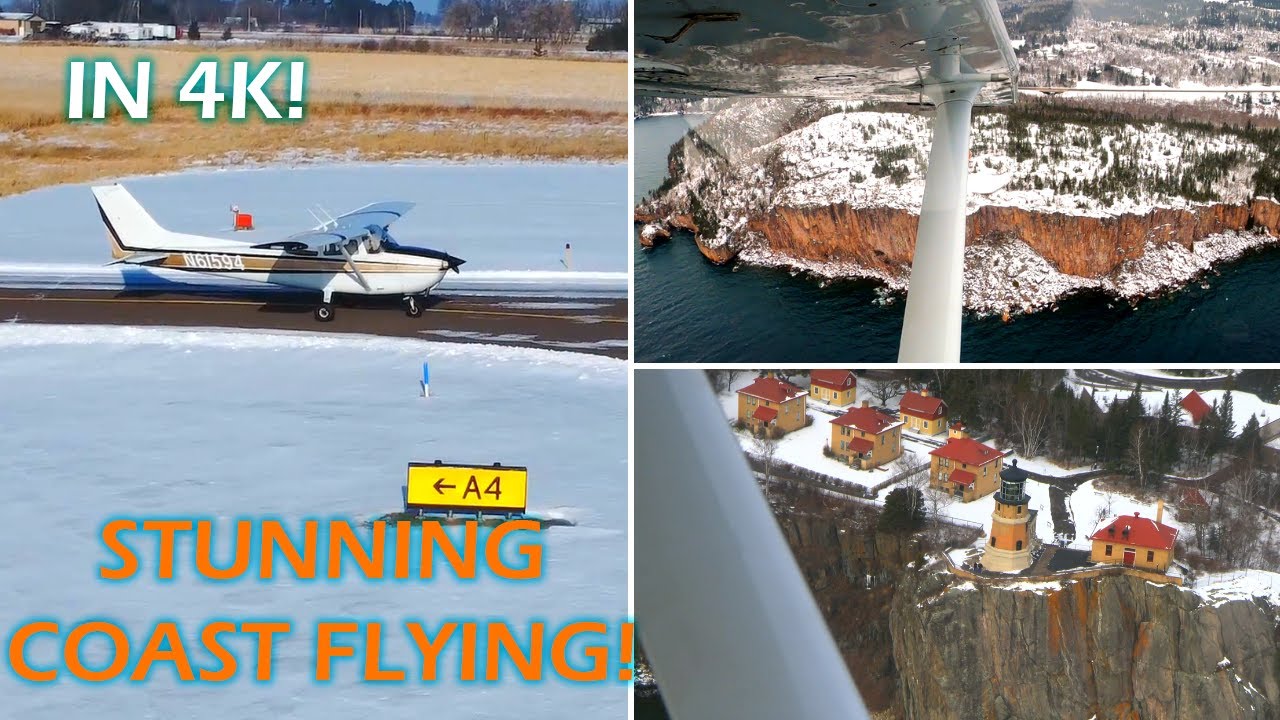 BREATHTAKING WINTER VIEWS! | Coast Flying in the Cessna - YouTube