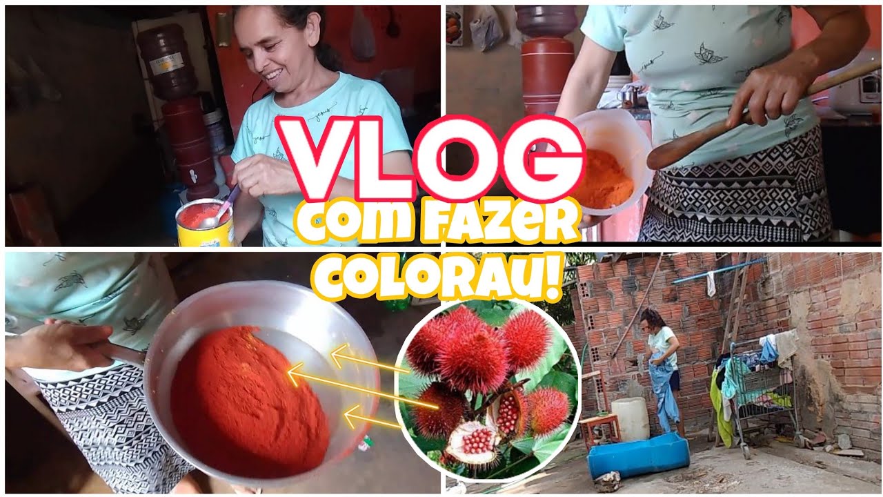 como fazer colorau 😉 um dia comigo - YouTube