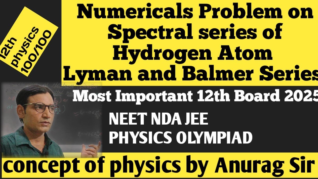 Numericals based on Lyman and Balmer Series #ncrt #cbse - YouTube