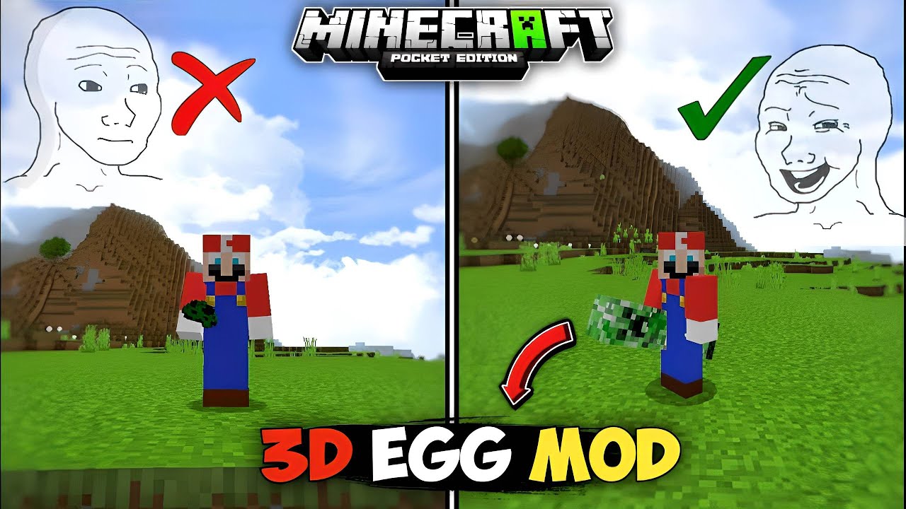 3d Spawn Egg Mod For Mcpe || Realistic Spawn Egg Mod Minecraft Pe ...