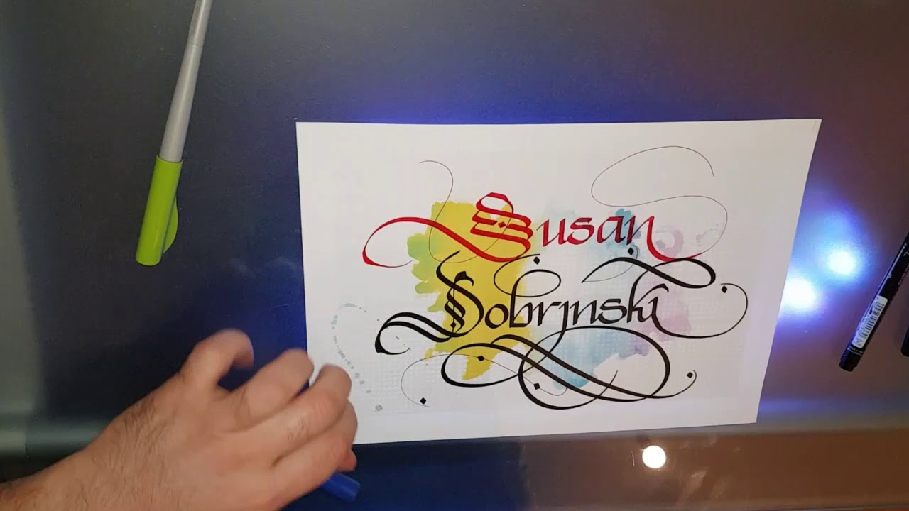 Susan Dobrinski, calligraphy, Kalligraphie, kaligrafi - YouTube
