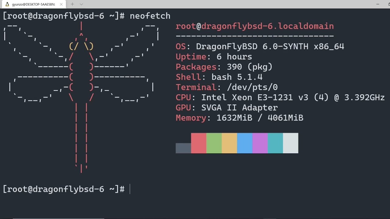 [VirtualBox] DragonFly BSD 6.0 설치하기 - YouTube
