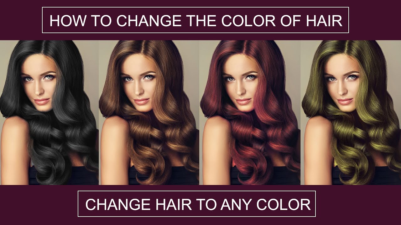How to change the color of hair in photoshop - YouTube