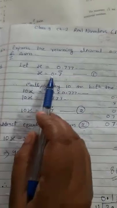 express the recurring Decimal 0.77777 in p/q form.#youtubeshorts #viral #learnmathseasyway - YouTube