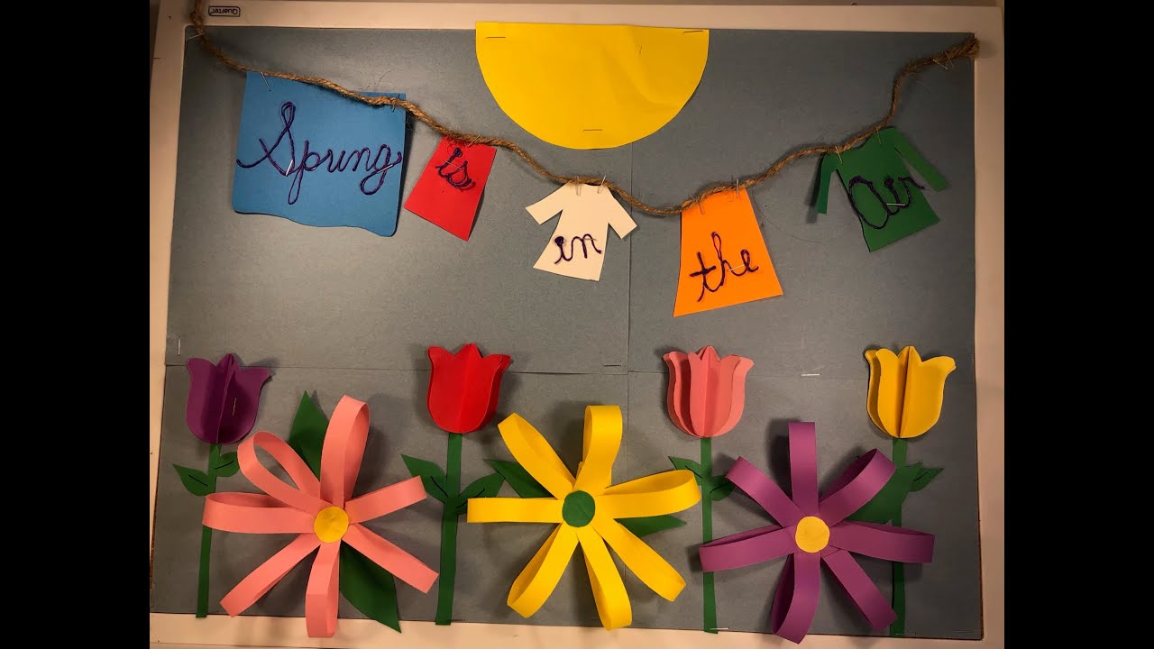 How To Make A Spring Bulletin Board - YouTube
