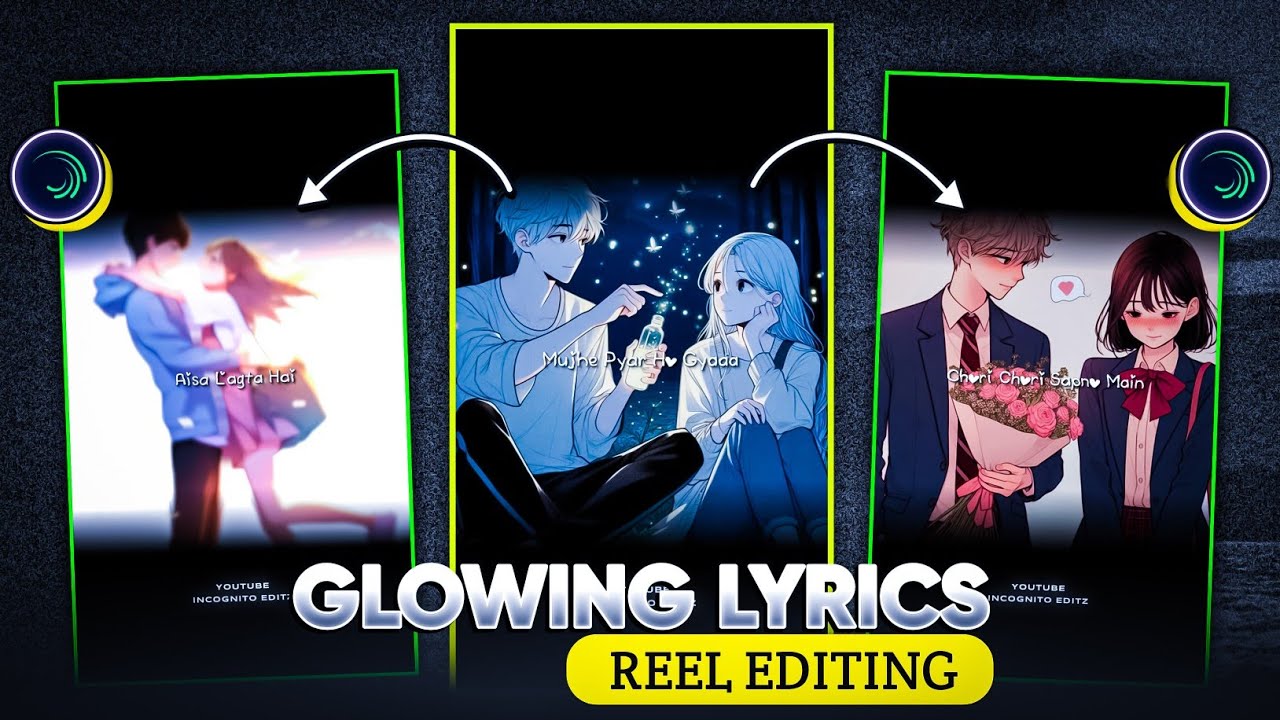 Glow Lyrics Video Editing In Alight Motion | Glowing Lyrics Video ...