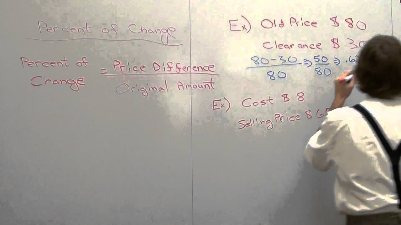 Free Math Lessons Percent of Change - YouTube