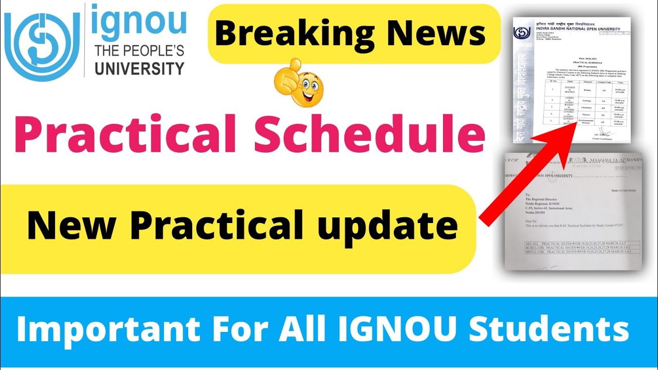 IGNOU Practical Schedule आ गया |IGNOU Practical Schedule 2023 | IGNOU ...