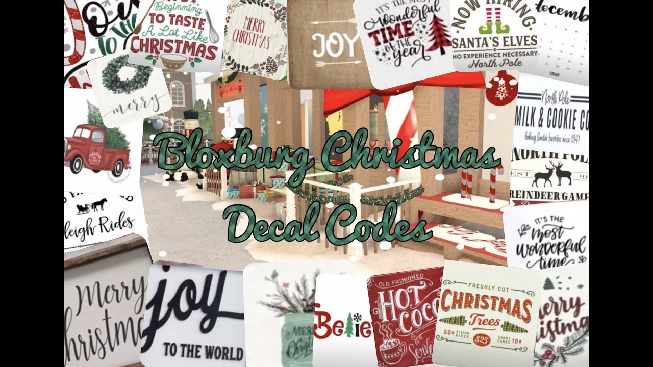 Roblox | Bloxburg Christmas | Decal Codes #bloxburg - YouTube