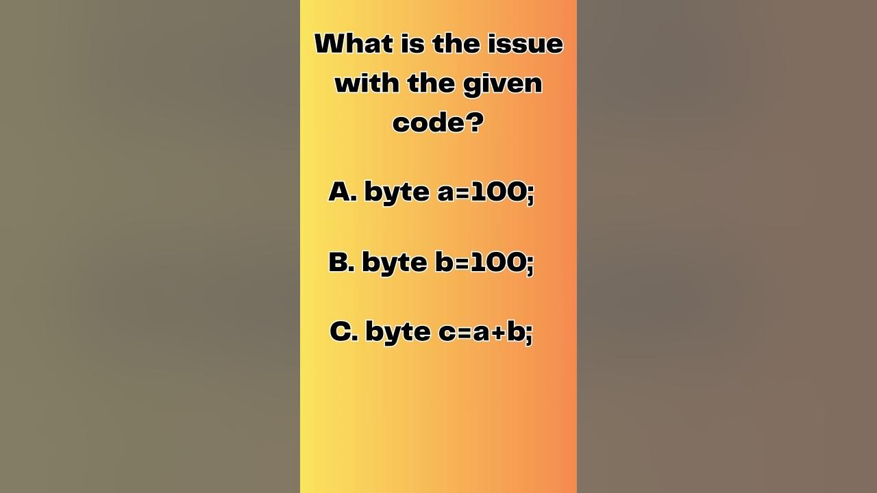 Java Interview Question And Answer Data Type Java Youtube