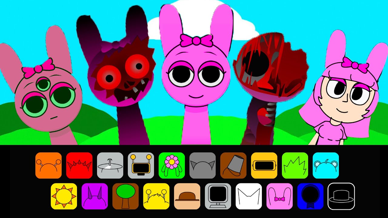 DIFFERENT MODS OF THE PINKI CHARACTER | Incredibox Sprunki - YouTube