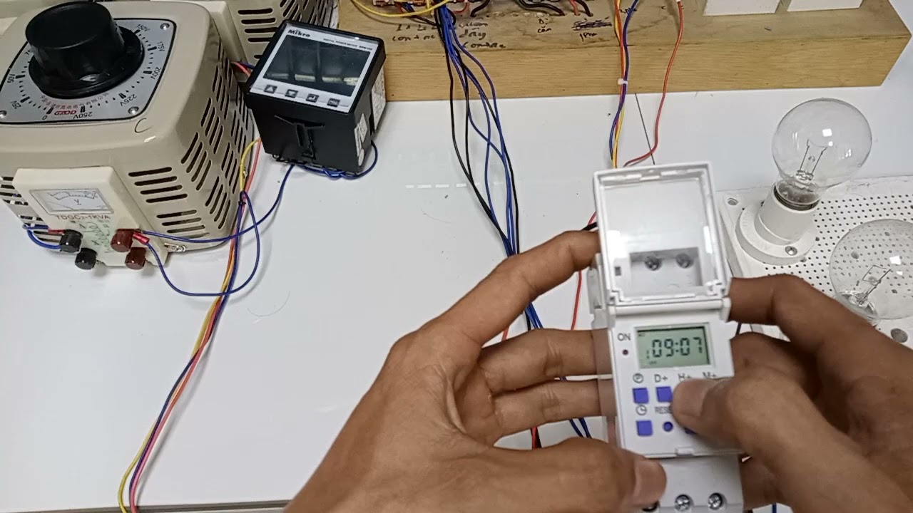 Hướng dẫn đấu nối cài đặt Timer 24h Fort TP8A16 - YouTube