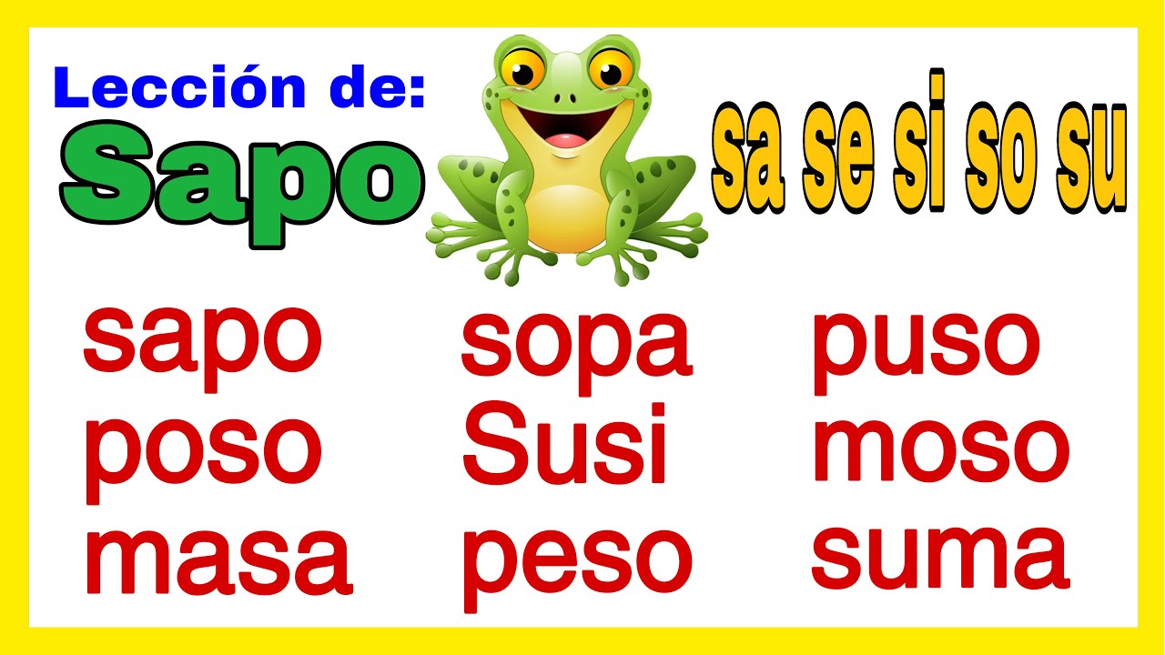 Lección de sapo del libro Nacho/ Nacho lee/ El mejor método para ...