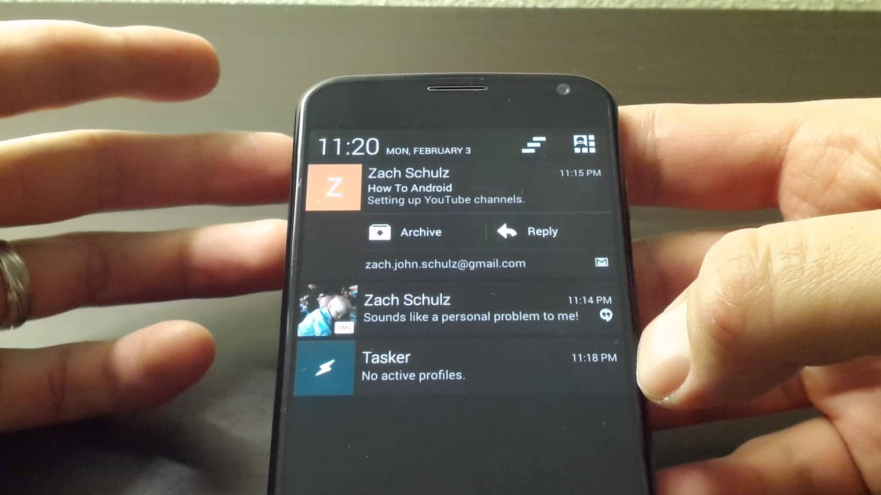 How To Use the Android Notification Bar on my Moto X - YouTube