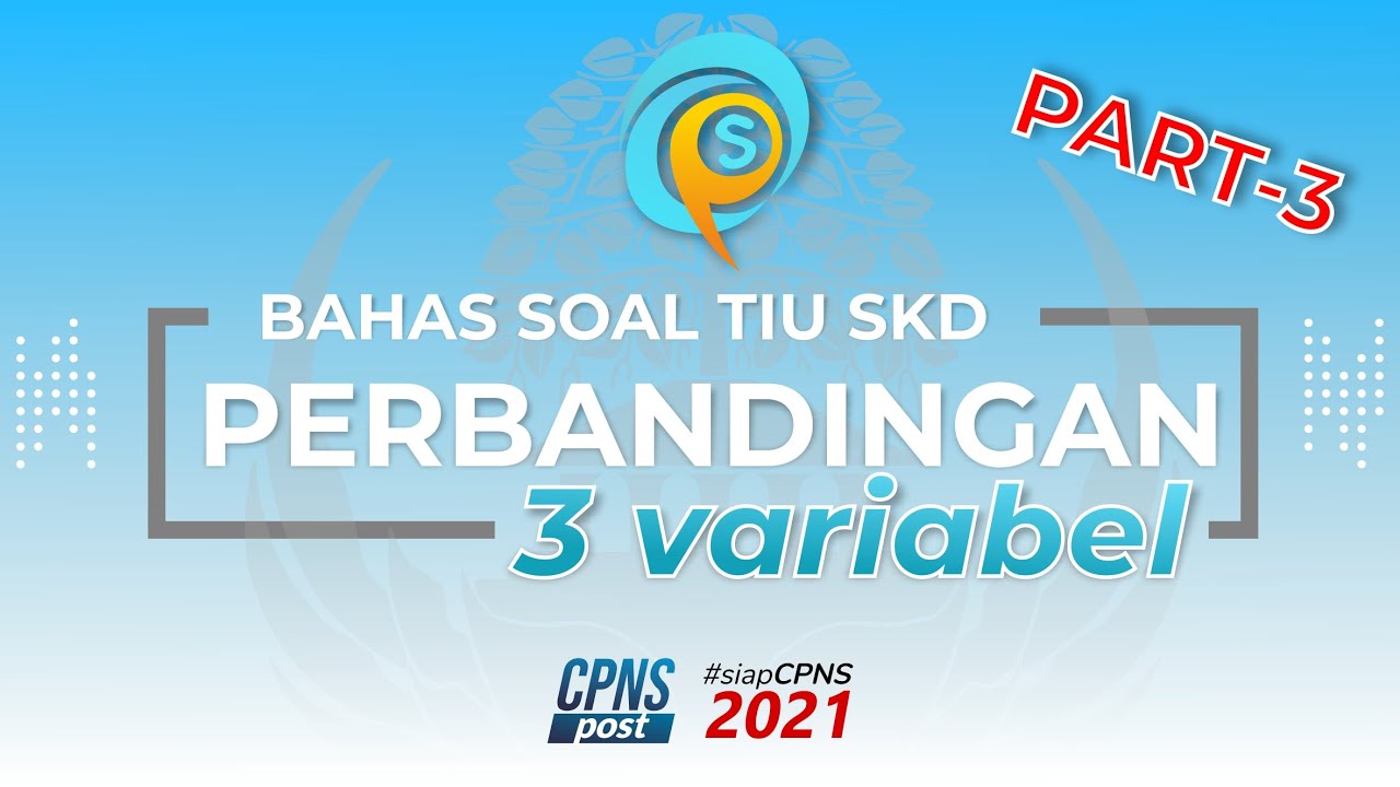 Perlu Dipelajari! Soal Perbandingan 3 Variabel - YouTube