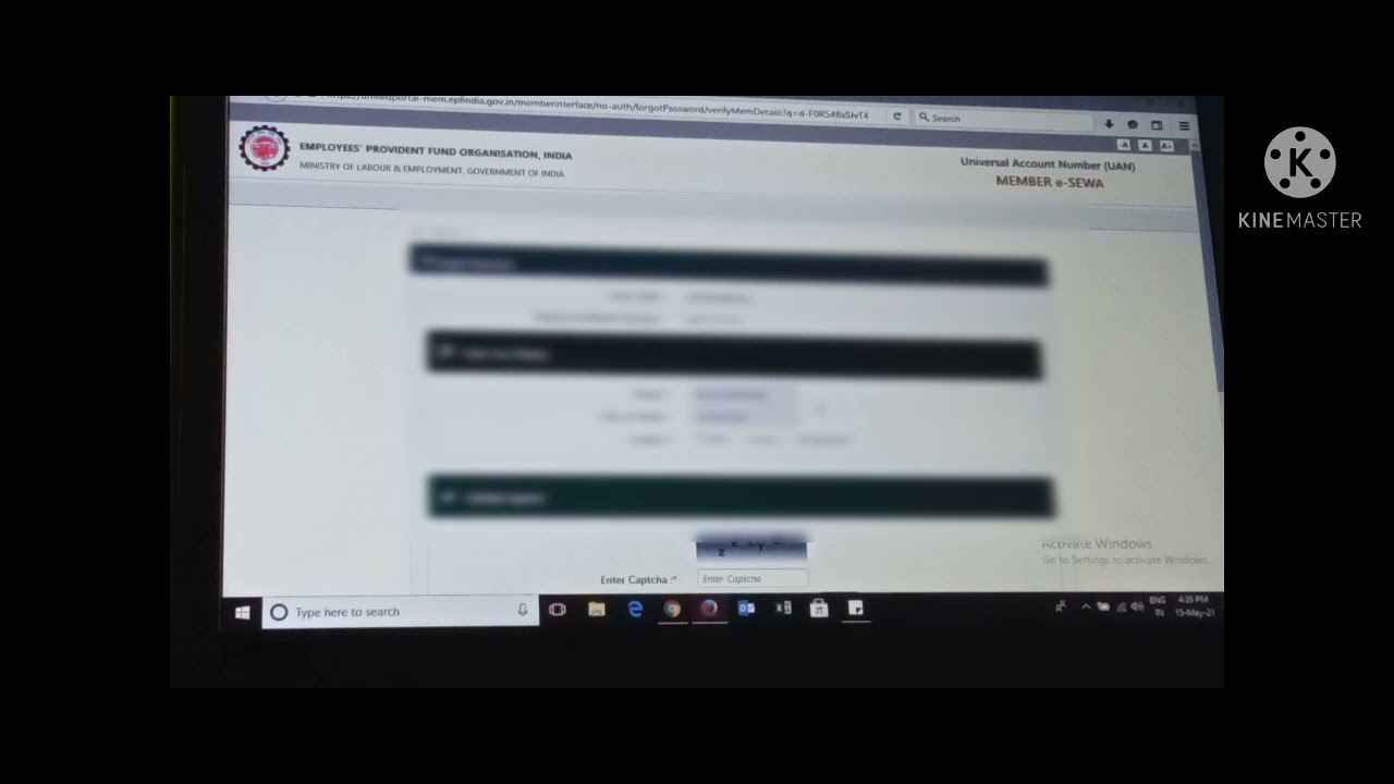 PF Password reset Process - YouTube