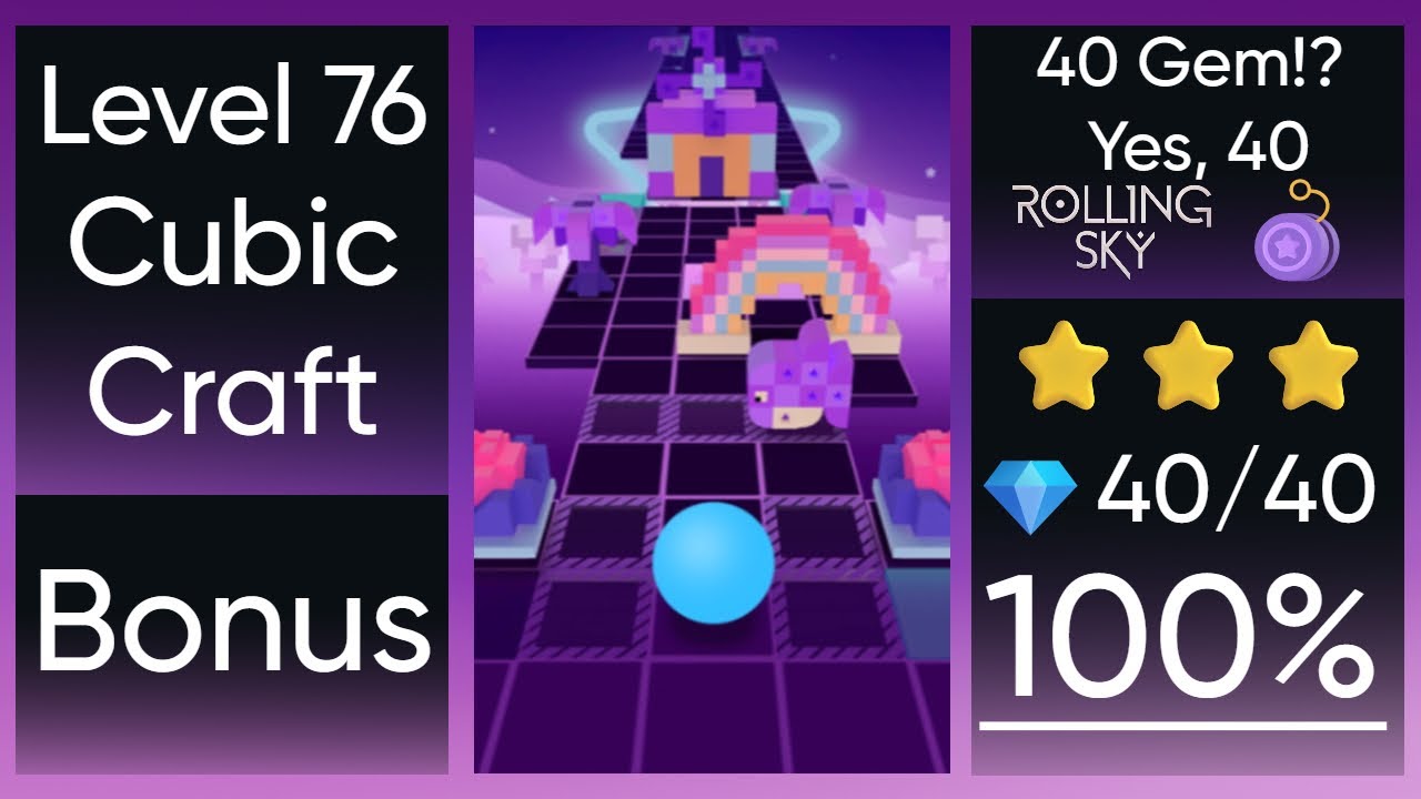Cubic Craft {Bonus} Rolling Sky Official - YouTube