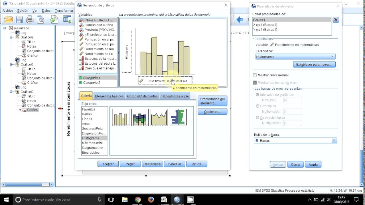 4. Representaciones gráficas en una variable con SPSS-Excel - YouTube