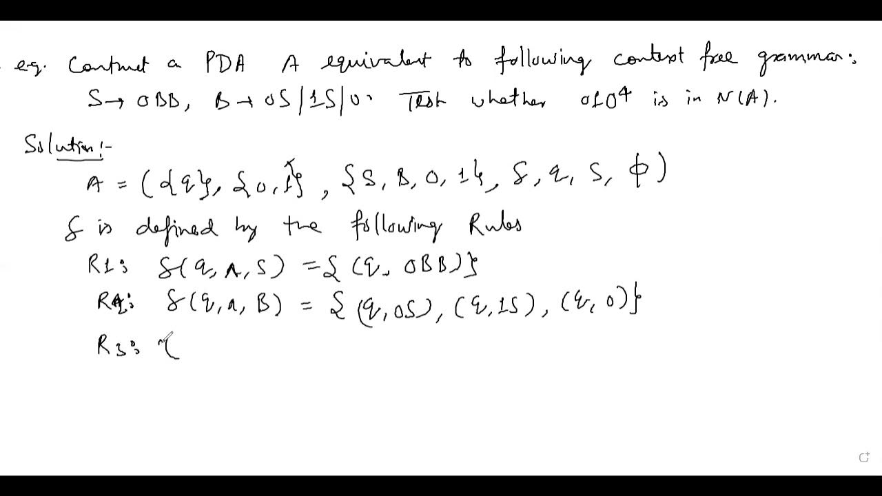 Lecture 38 Pda And Cfl Youtube