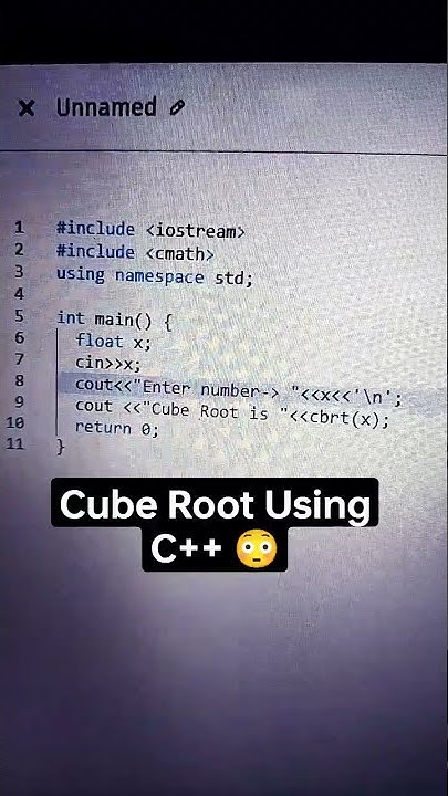 Find Cube Root Using C++ 😳 #coding #shorts - YouTube