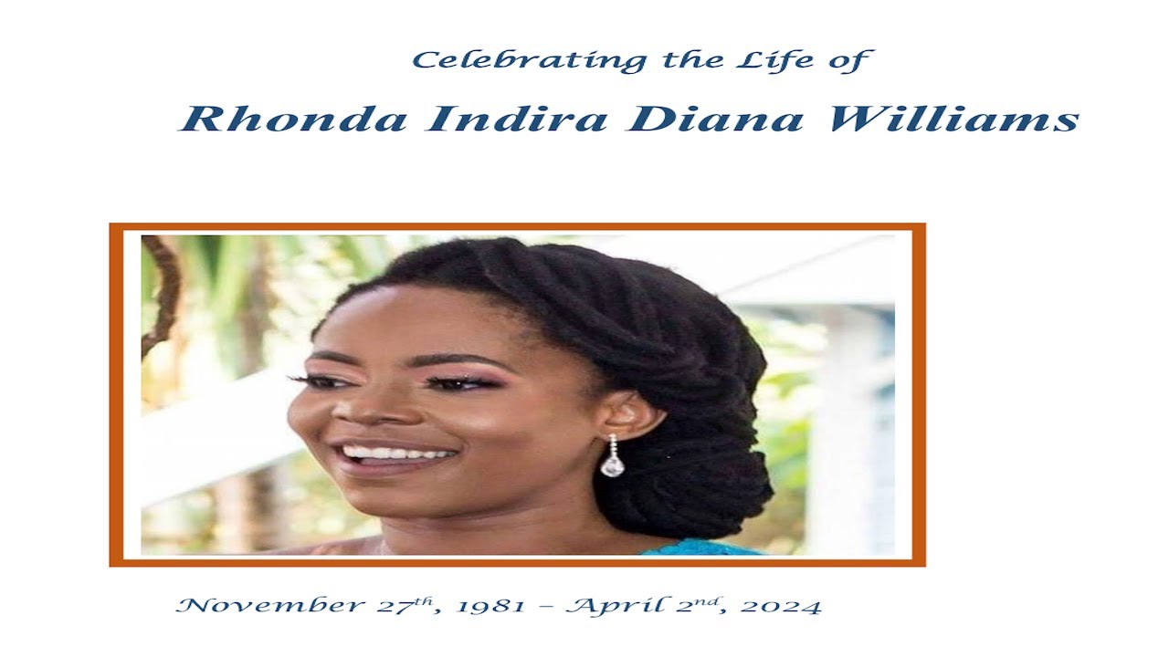 Celebrating the Life of Rhonda Indira Diana Williams - YouTube